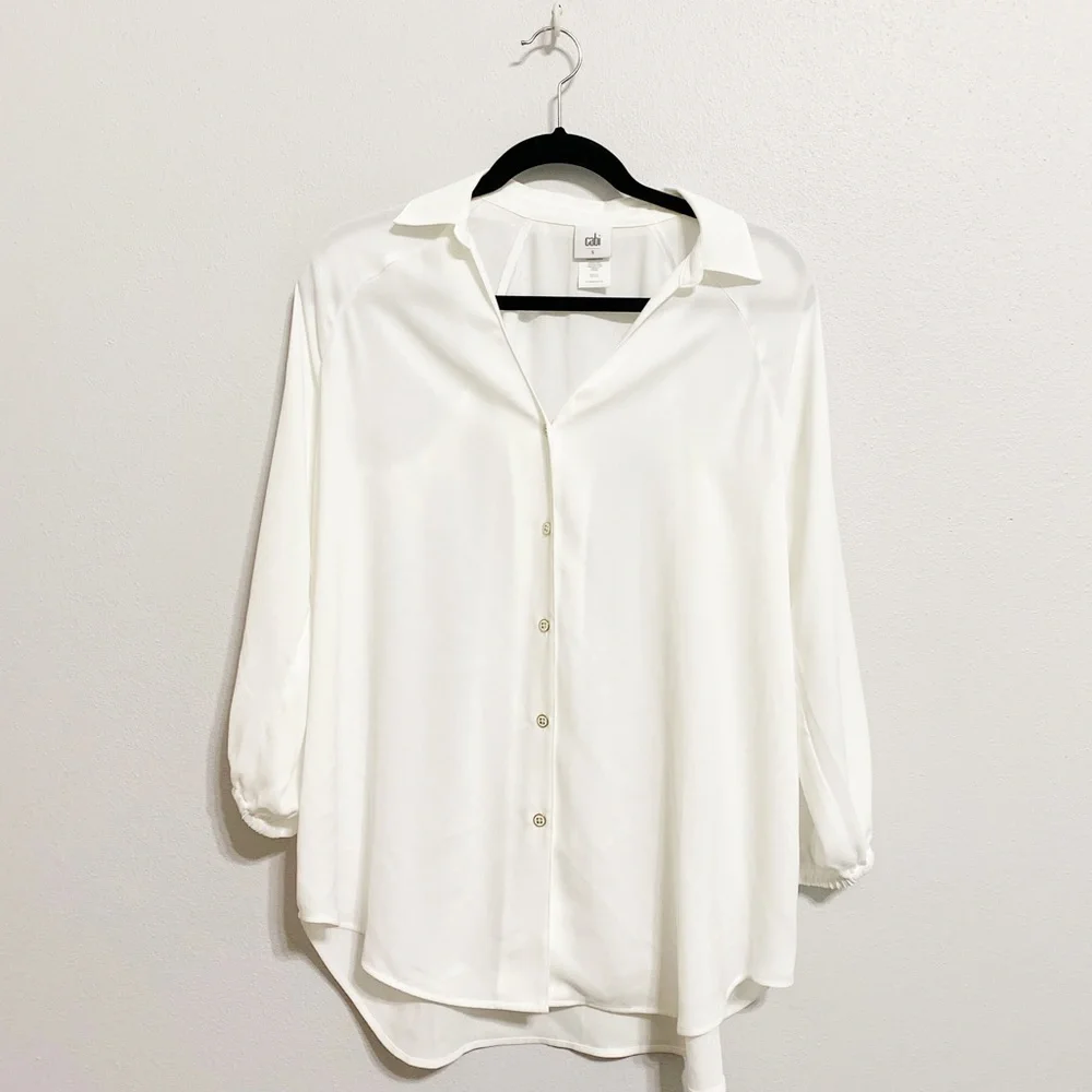 CAbi | Tops | Cabi 575 The Ideal Buttonup White Blouse Spring 220 ...